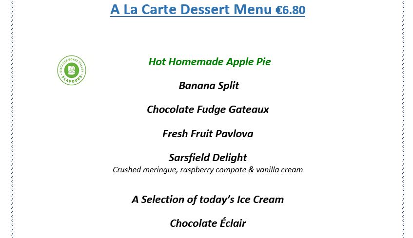 Menus | Restaurant & Venue | Monasterboice Inn